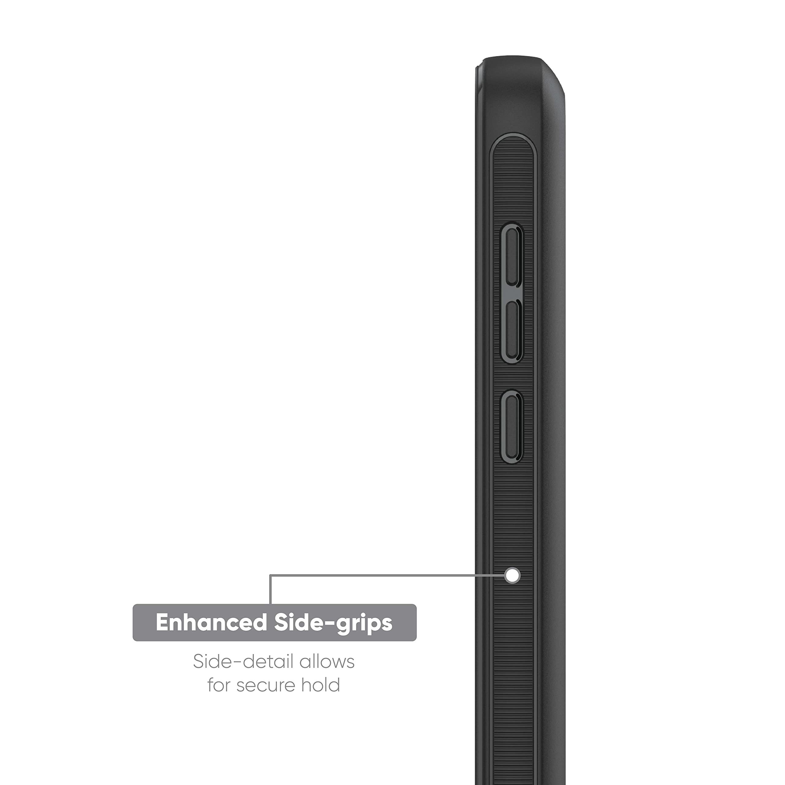 onn.Black-Rugged Phone Case | Built-in Microbial Protection | 3 Layers of Protection Samsung Galaxy A11