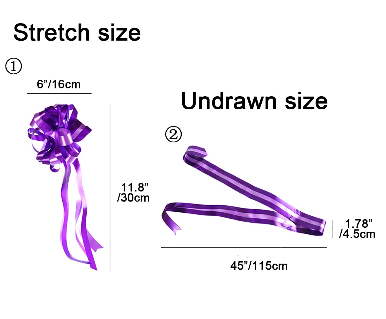 LINGAIXINYUE 24 Pieces 6inch Large Pull Bow Present Wrapping Pull Bow with Ribbon for Christmas Wedding Party Present Baskets Car Decorations