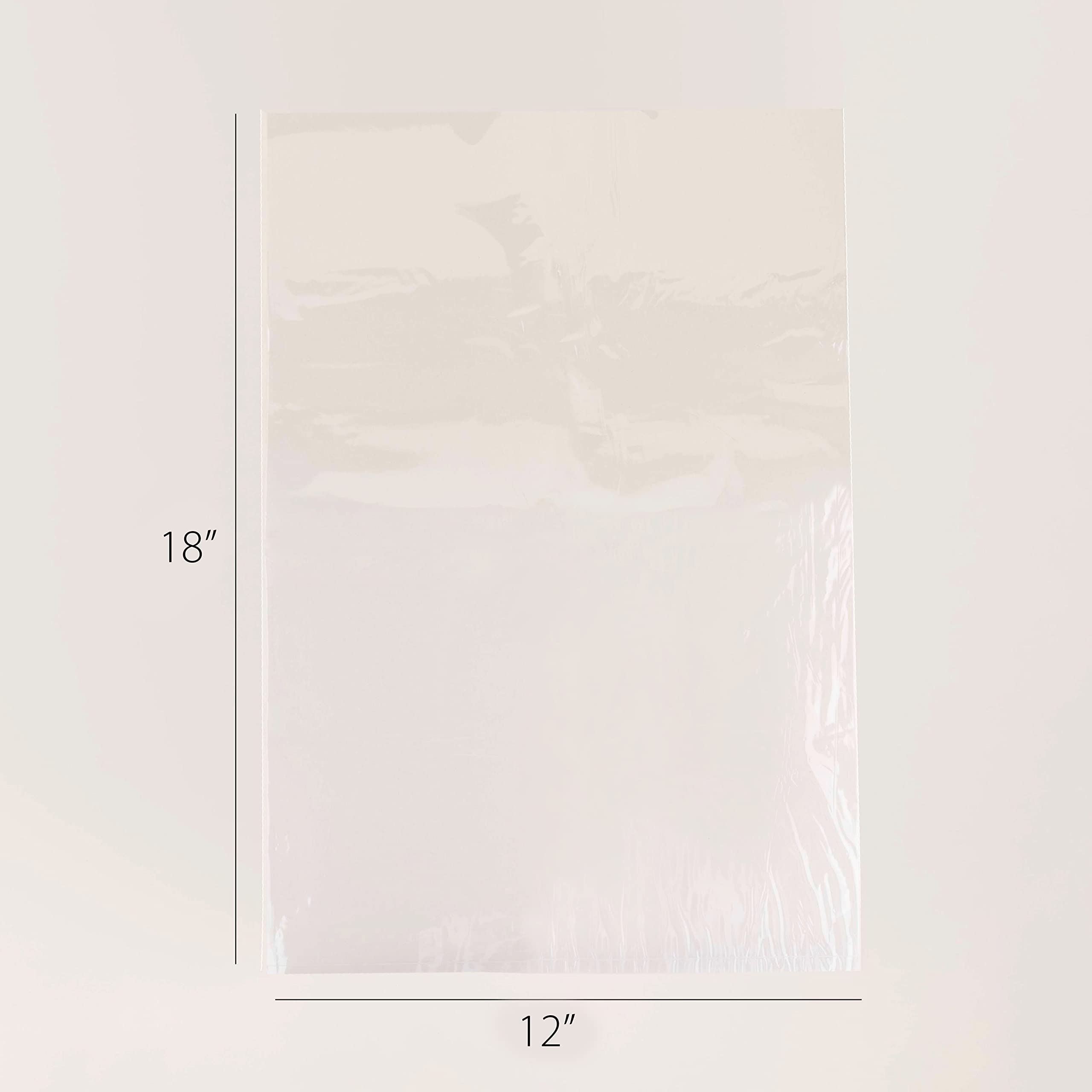 Purple Q Crafts Shrink Wrap Basket Bags For Gift Baskets Clear Cellophane PVC Shrink Bags 12"x 18" (10 Pack)