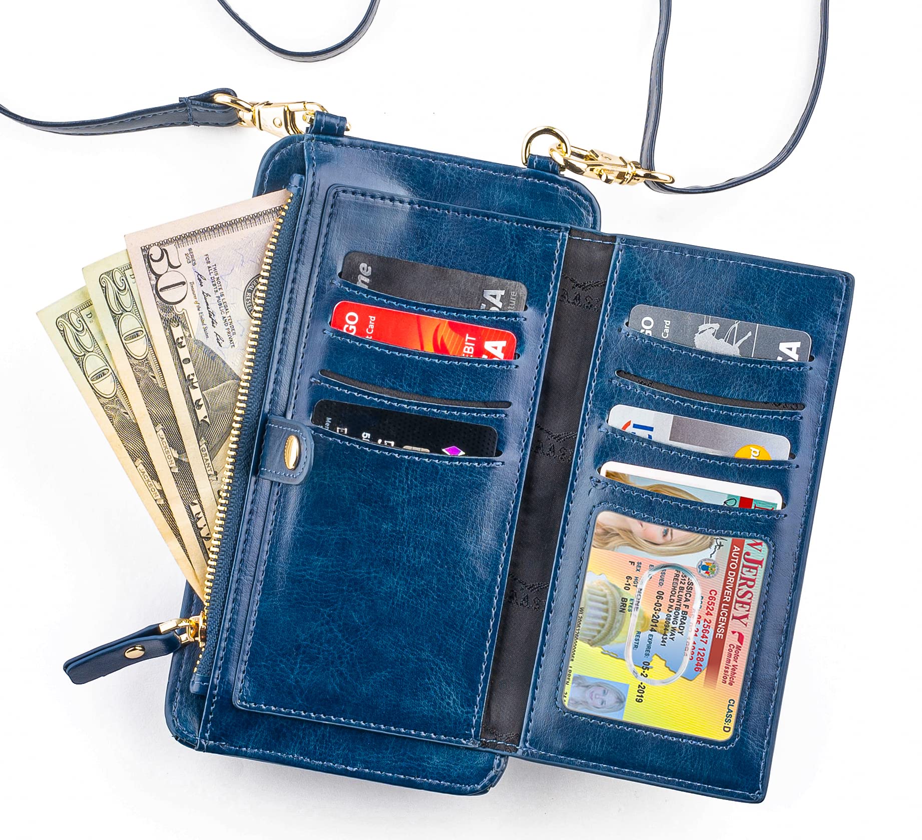 Claasico Womens Crossbody Wallet & Phone Case | iPhone/Samsung/LG Magnet Cell Pouch & Handbag