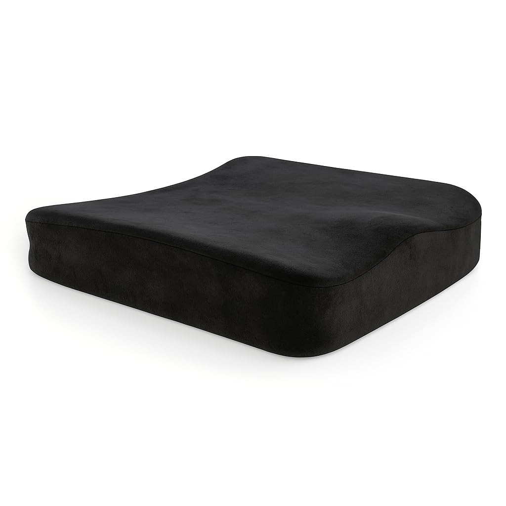 Aeris Memory Foam Seat Cushion for Office Chairs - Car Seat Cushion for Sciatica Pain - Carry Handle - Washable Cover-For Sitting Long Hours & Driving-Perfect for Truck Seats,Wheelchairs,Tailbone Pain