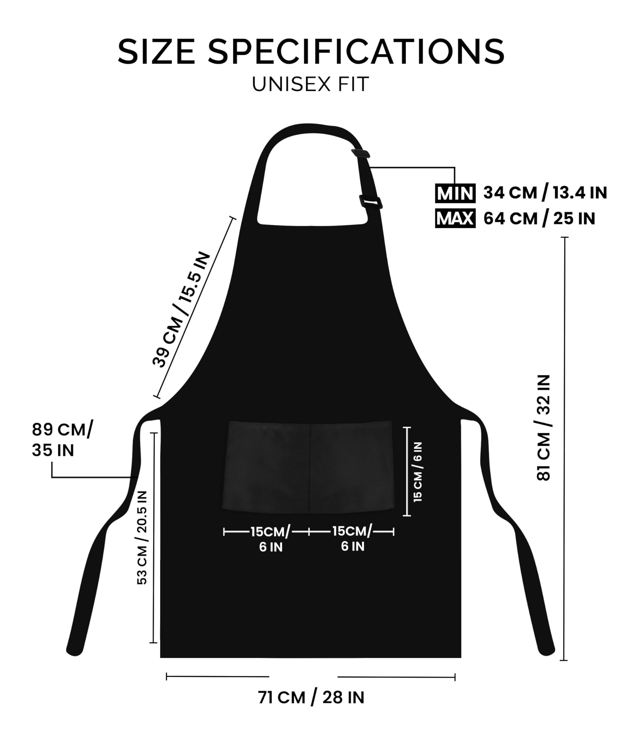 Utopia Kitchen Adjustable Bib Apron (2-Pack) Water Oil Resistant Chef Cooking Kitchen Aprons with Pockets for Men Women (Black)