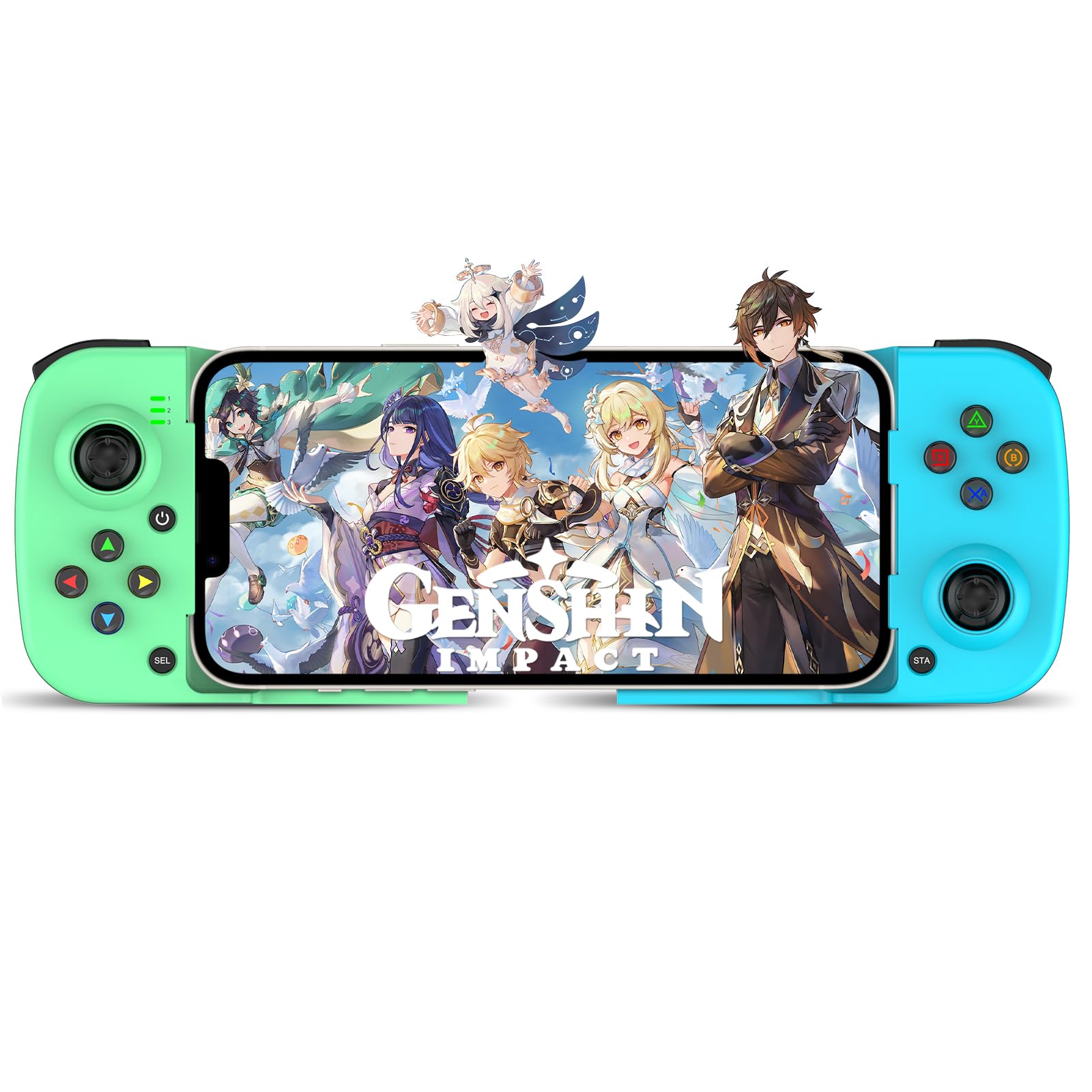Joso Phone Controller for iPhone/Android Support Phone Case, Wireless Mobile Game Controller for Android iPhone 16/15/14/13/12 Support PS Remote Play, Cloud Gaming, MFi Arcade Games