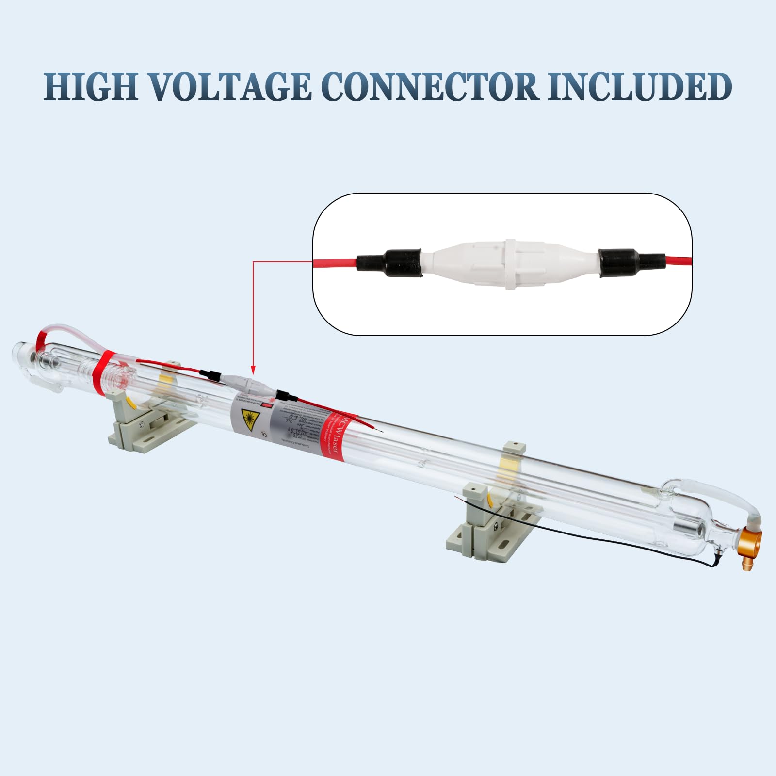 MCWlaser 130W CO2 Laser Tube Actual 130W-150W Length 1650mm Dia 80mm for CO2 Laser Engraver Cutting Machine;8000 Hours