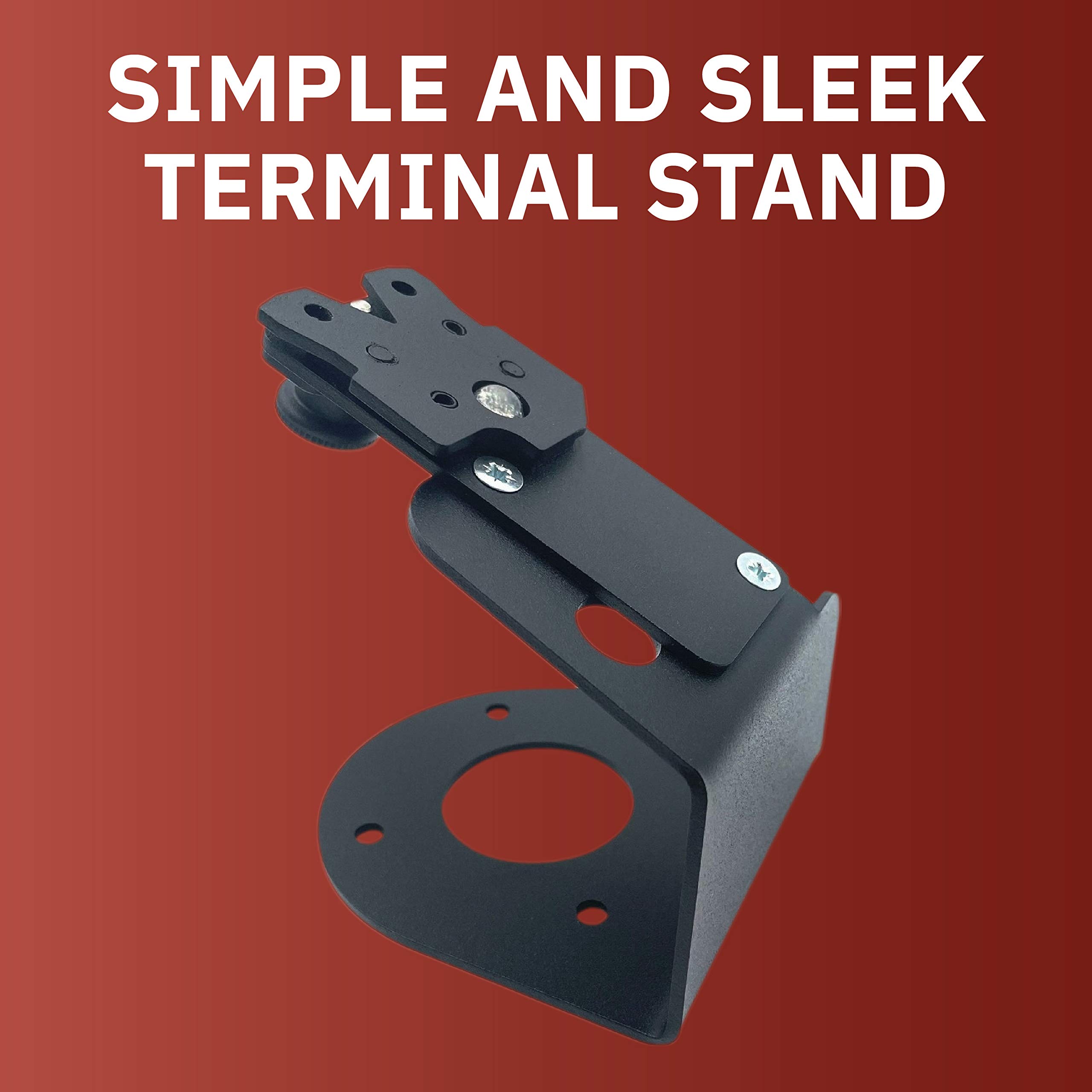 DCCStands Ingenico Lane/3000 PIN Pad 4" Fixed and Angled Metal Stand, Screw-in and Adhesive