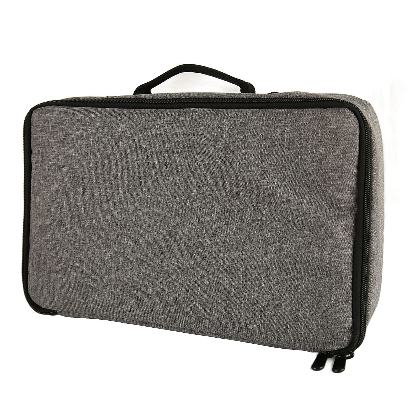 Ozgkee 13.6x7.9x4in Projector Bag, Heavy Duty Nylon Portable Projector Carrying Case with Sturdy Handle for Travel Gray