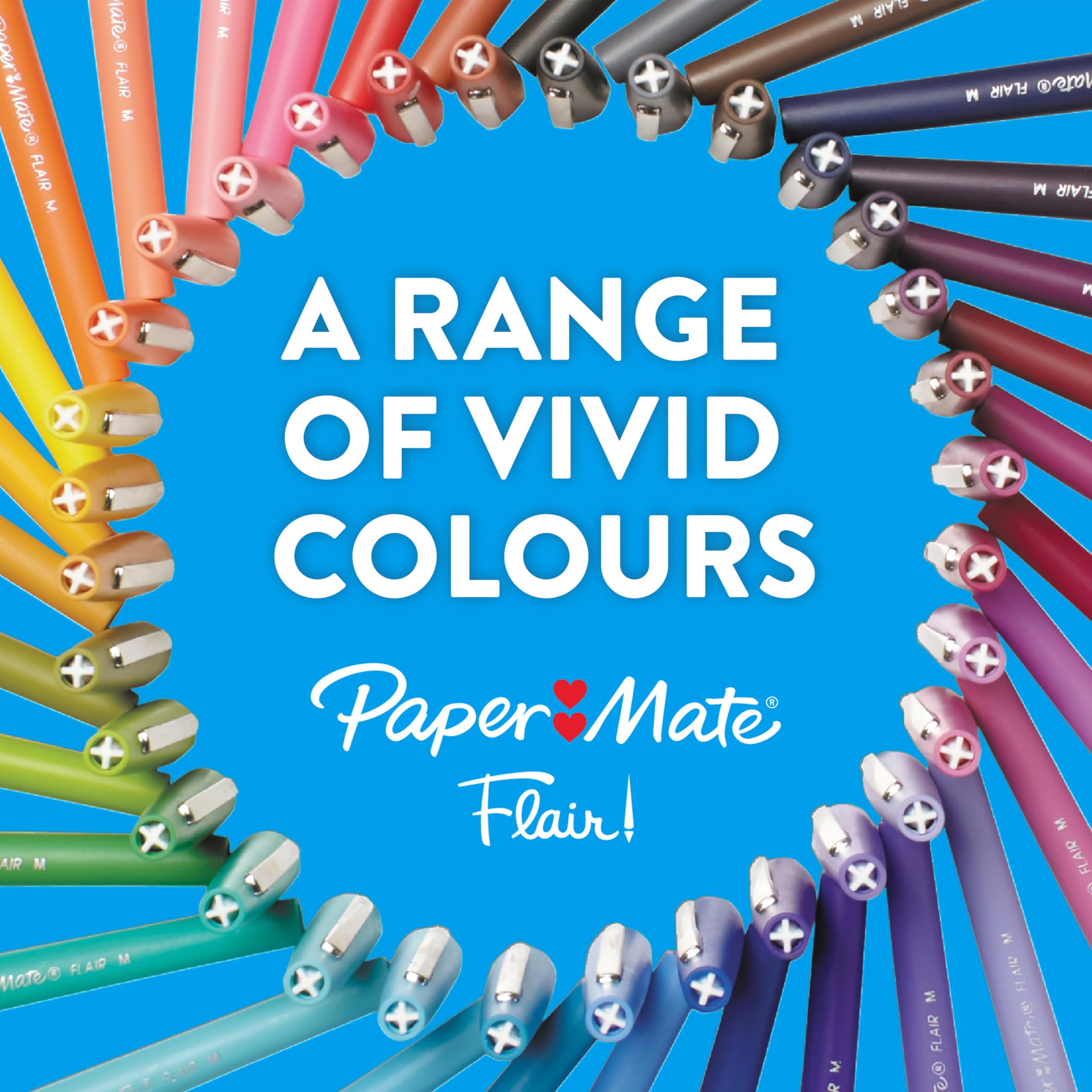 Paper Mate Flair Original Fibre Tip Pen Medium 1.0mm Pack of 12