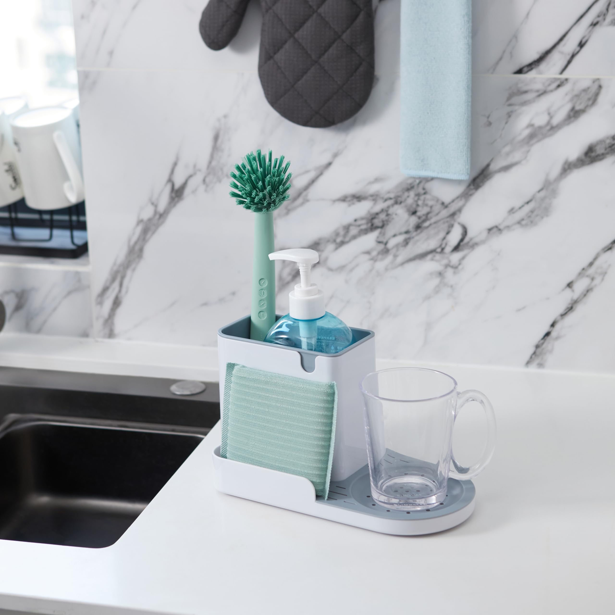 Amazon Basics Kitchen Sink Organizer/Sponge Holder, Large