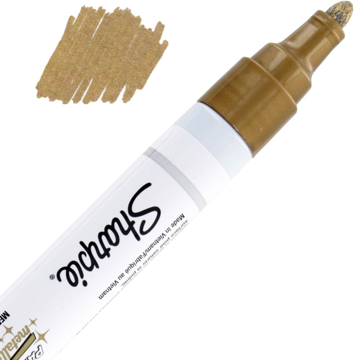 Sharpie Oil-Based Paint Marker, Medium Point, 3-Count (Metallic Gold)