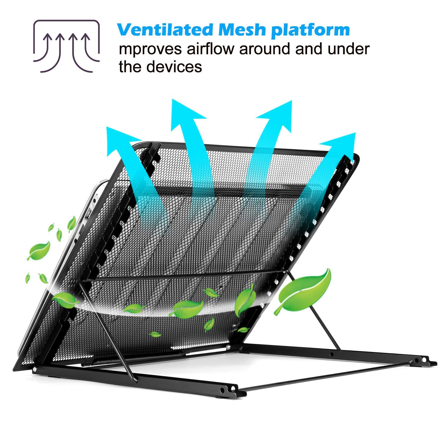 IMAGE Large Version Stand Ventilated Adjustable Light Box Laptop Pad Stand, Multifunction(12 Angles) Skidding Prevented Tracing Holder for AGPtek/Huion A3 A4 LED Tracing Light Pad & Diamond Painting