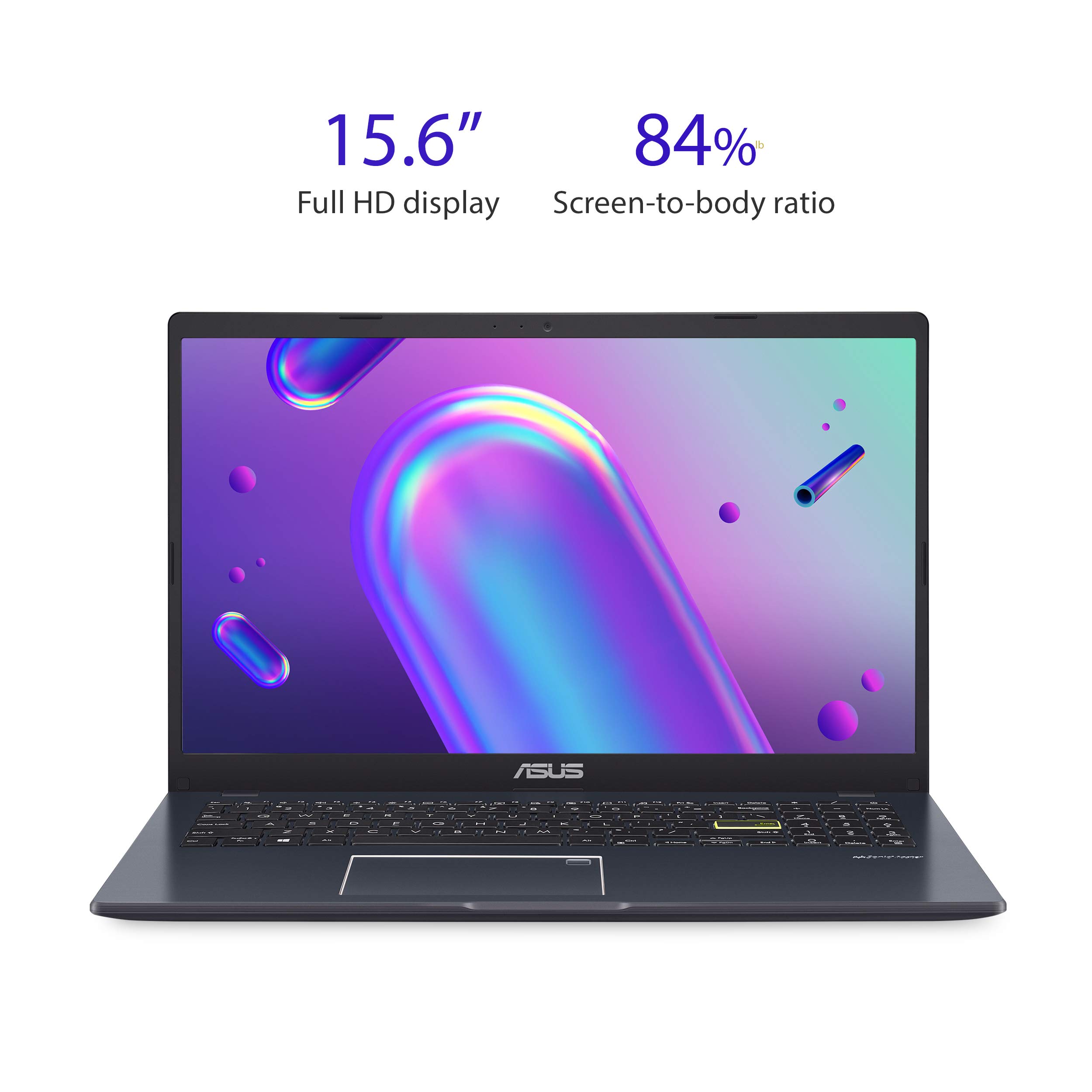 ASUS L410 MA-DB04 Ultra Thin Laptop, 14” FHD Display, Intel Celeron N4020 Processor, 4GB RAM, 128GB Storage, NumberPad, Windows 10 Home in S Mode, Star Black (Renewed)