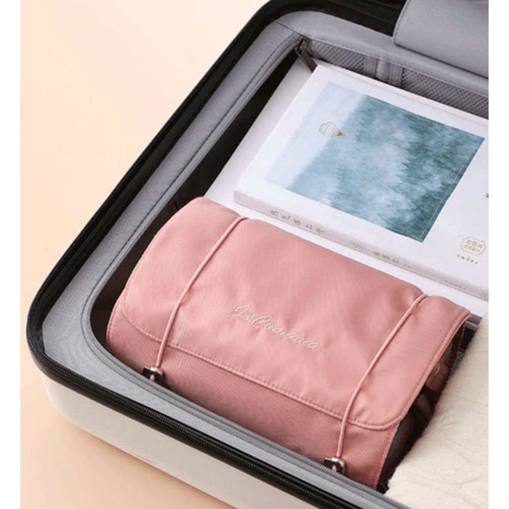 CHALKSEA Makeup Bag,Travel Toiletry Bag, Portable Makeup Organizer, Cosmetic Holder for Brushes Set,Conditioner, AccessoriesToiletry Organizer Case for Toiletries Accessories, Black