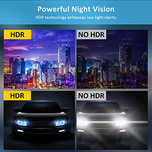 NexiGo D90 (Gen 2) True 4K Mirror Dash Cam with Dual Sony_Sensors, 11 Inch IPS Full Touch Split Screen, Super Night Vision, G-Sensor & Emergency Recording, GPS, Parking Monitor/Assistance