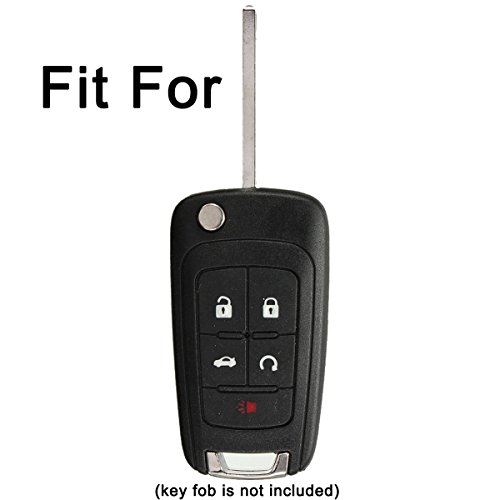 2Pcs Coolbestda Silicone Flip Key Fob Remote Cover Case Skin Keyless Jacket Holder Protector for Chevrolet Equinox Camaro Cruze Malibu Sonic Volt Park