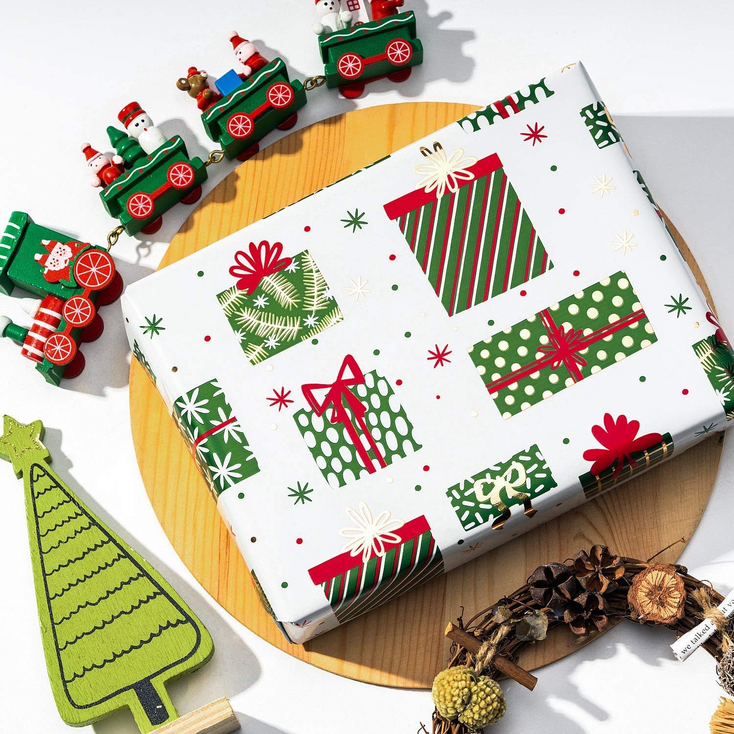 MAYPLUSS Wrapping Paper Large Sheet - FoldedĀ Flat - 6 Different Cat Design (45.2 sq. ft.ttl.) - 27.5 inch X 39.4 inch Per Sheet