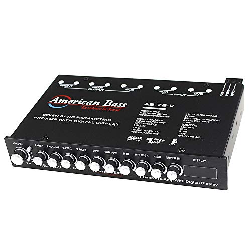 American Bass High End 7 Band Equalizer Voltage Display