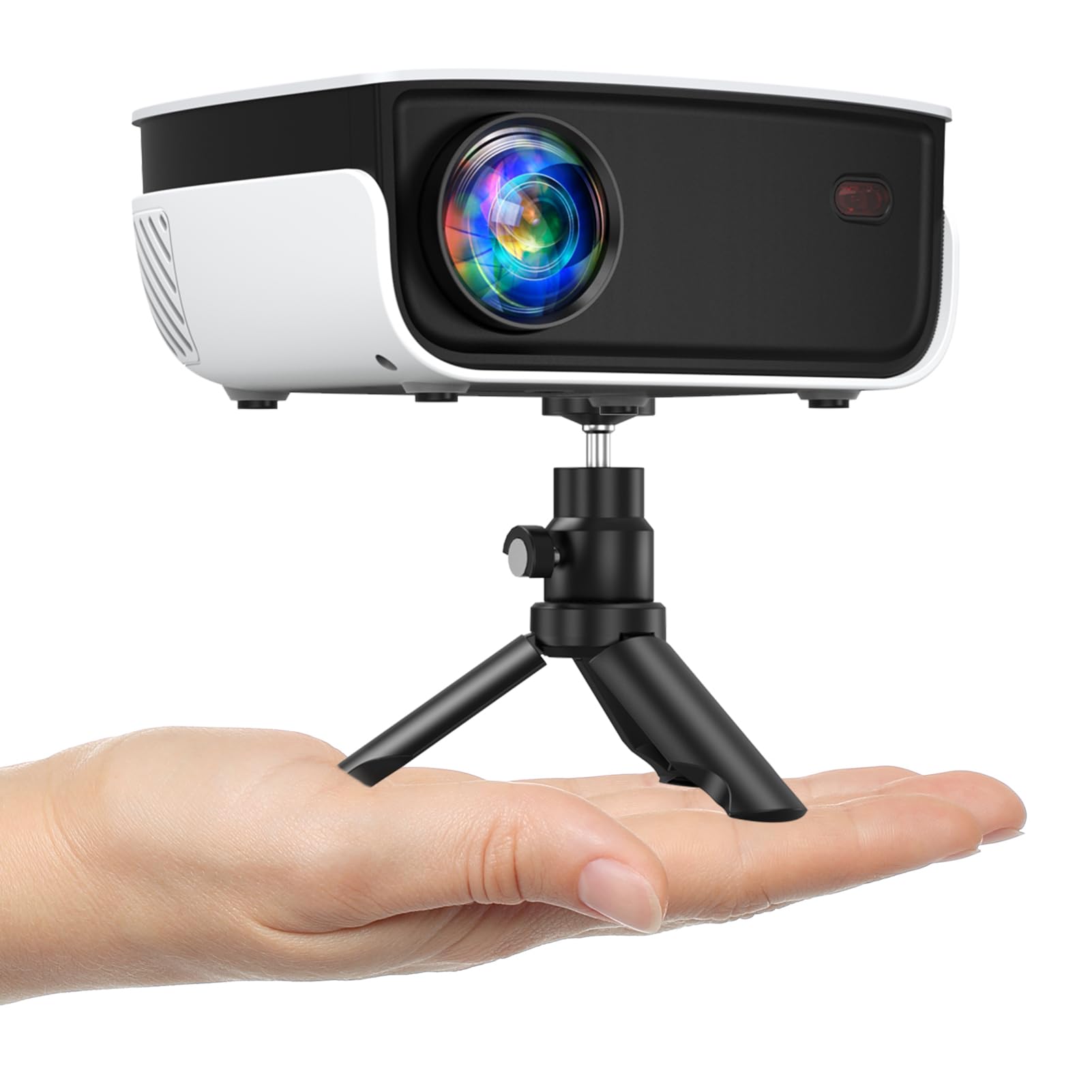 Outdoor Projector, Mini Projector with 100" Screen, 1080P and 240" Supported Movie Projector 7500 L Portable Home Video Projector Compatible with Smartphone/TV Stick/PS5/PC/Laptop