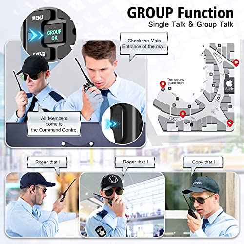 9 Pack Two Way Radio Long Range with Six-Way Multi Charger