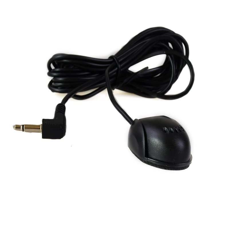 JUNYOYO Mic 2.5mm External Microphone Assembly for Car Vehicle Head Unit Bluetooth Enabled Audio Stereo Radio Receiver GPS DVD with 3m Cable Plug
