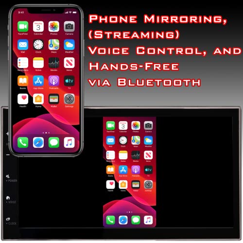 6.8" Double Din Car Stereo Kit for Ford F-150 (2009-2014) Apple CarPlay, Android Auto, Can Buss Interface with Steering Wheel Control Retention, Bluetooth, Dash Kit, Backup Camera