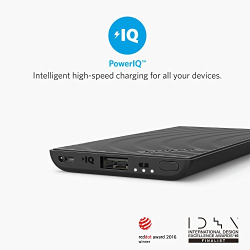 Anker PowerCore Slim 5000 Portable Charger, Ultra Slim 5000mAh External Battery with High-Speed Charging Technology, Pocket Friendly Power Bank, Perfectly Designed for Smartphones