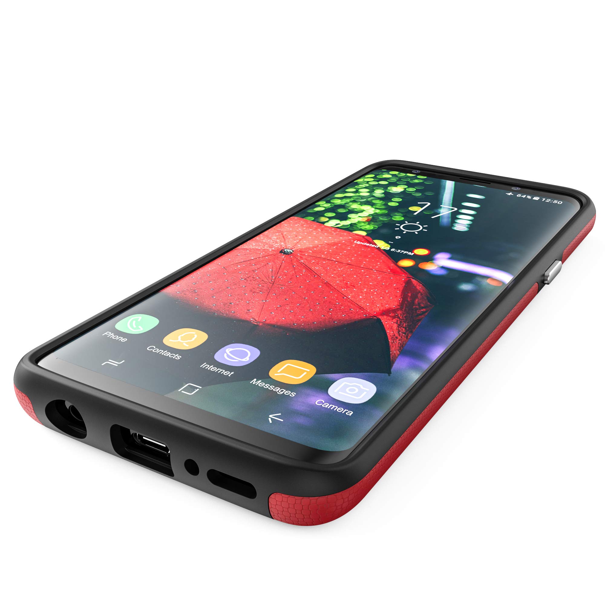 Crave Dual Guard for Samsung S9 Case, Shockproof Protection Dual Layer Case for Samsung Galaxy S9 - Red