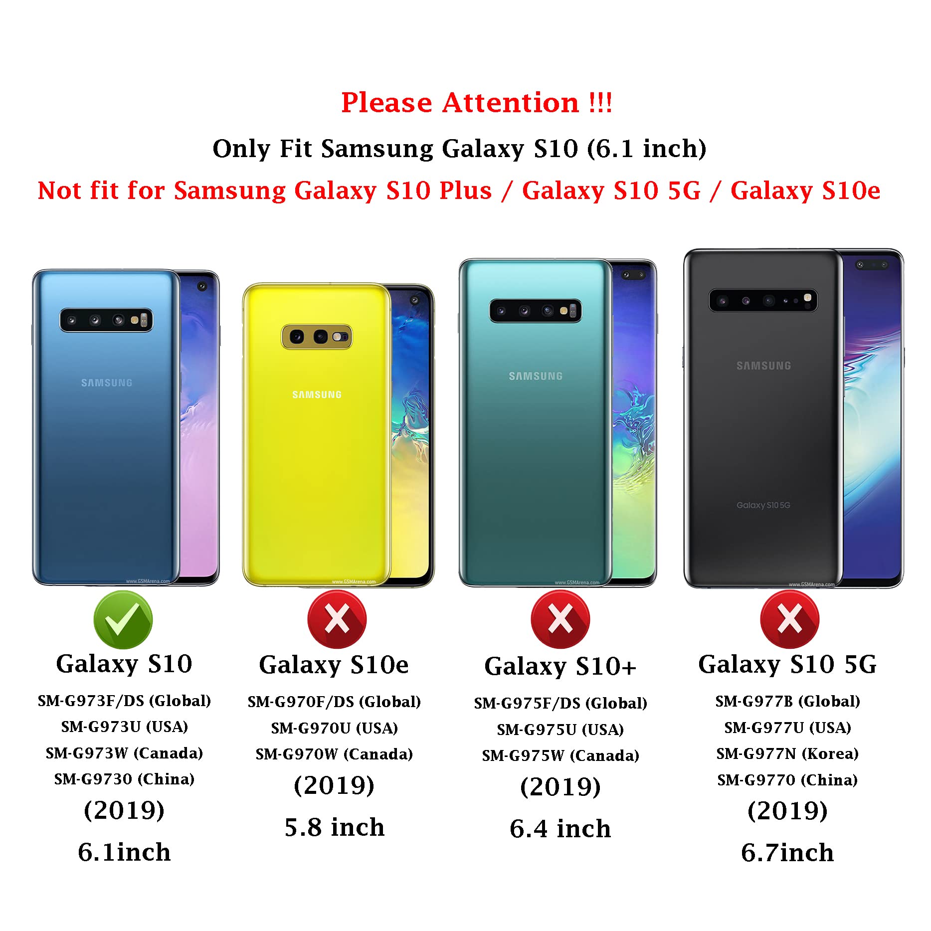 for Samsung Galaxy S10 Case with Camera Lens Cover HD Screen Protector, Dual Layer Military-Grade Drop Tested Magnetic Ring Holder Kickstand Protective Phone Case for Samsung Galaxy S10 (Navy Blue)