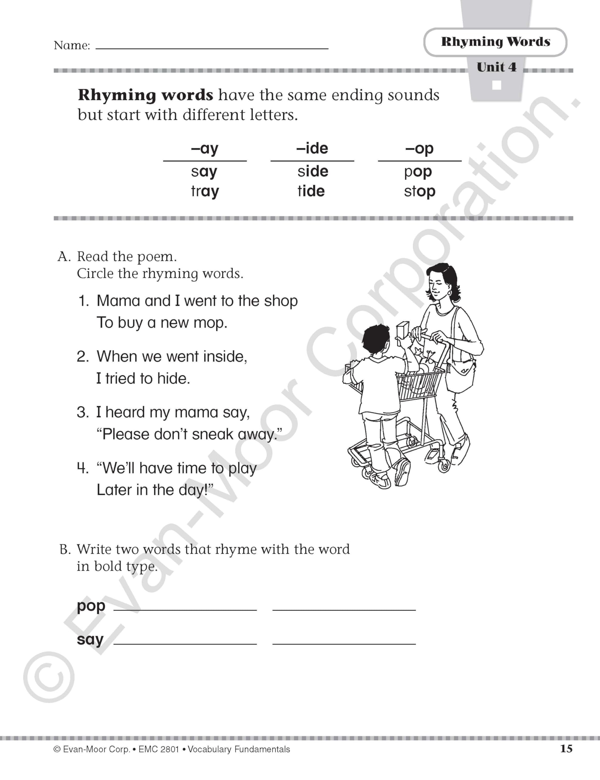 Vocabulary Fundamentals, Grade 1 Teacher Resource