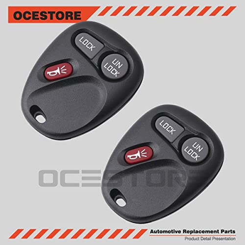OCESTORE 2Pcs KOBLEAR1XT Car Key Fob Keyless Entry Remote 3-btn Compatible with Lesabre Silverado Avalanche 15042968