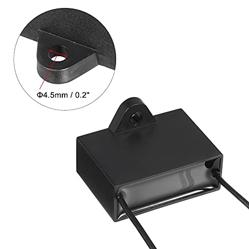uxcell Ceiling Fan Capacitor CBB61 12uF 250V AC 2 Wires Metallized Polypropylene Film Capacitor 47x34x18mm for Electric Fan Pump Motor Generator 2Pcs