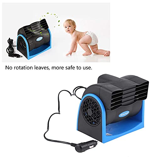 Acouto 12V Car Air Fan Universal Auto Car Vehicle Mini Adjustable Portable Speed Silent Car Fans Electric Air Fan with Cigarette-Lighter Plug