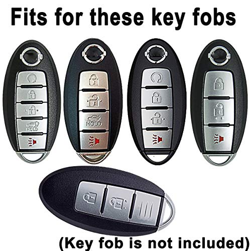 Blue TPU Key Fob Case Holder Jacket Protector for 2017 2018 2019 2020 2021 Nissan Altima Maxima Armada Murano Rogue Versa Pathfinder Infiniti