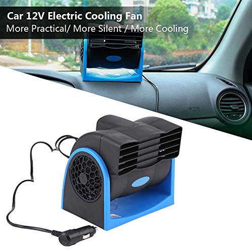Acouto 12V Car Air Fan Universal Auto Car Vehicle Mini Adjustable Portable Speed Silent Car Fans Electric Air Fan with Cigarette-Lighter Plug