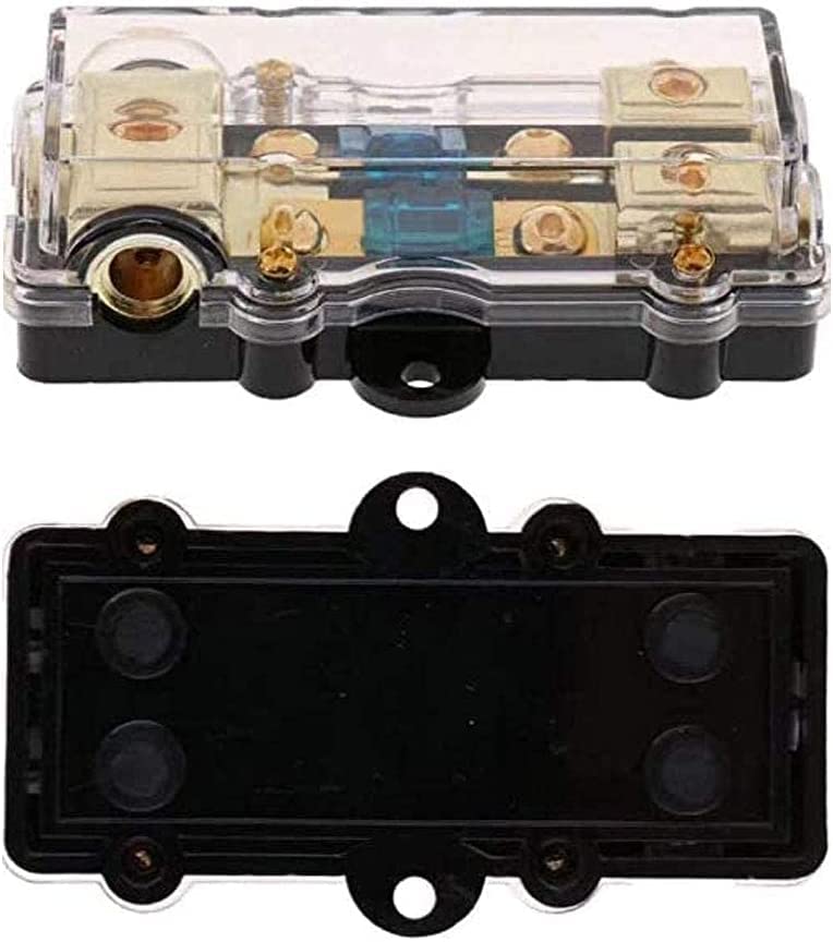 Car Stereo Audio Inline Fuse Holder Distribution Block Car Audio Fuse Holder Distribution Block 0 2 4 AWG in 4 6 8 Gauge Out