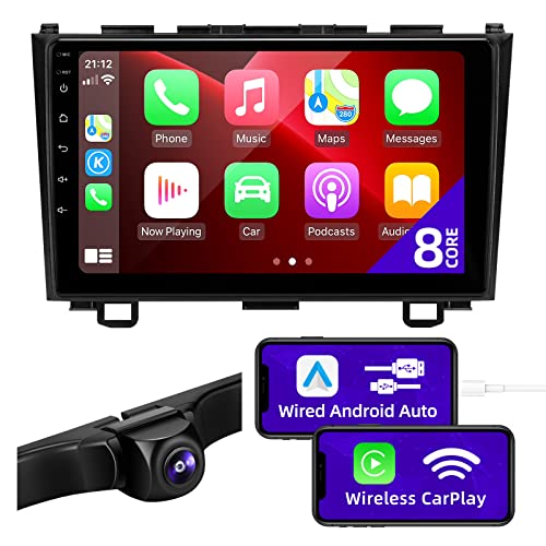 CGOGC Android 10 Car Radio Compatible with Android Auto Wireless Carplay for Honda CRV 2007 2008 2009 2010 2011 8core 1280X720 IPS Touch Screen Stereo Bluetooth GPS Navigation Media Player Head Unit