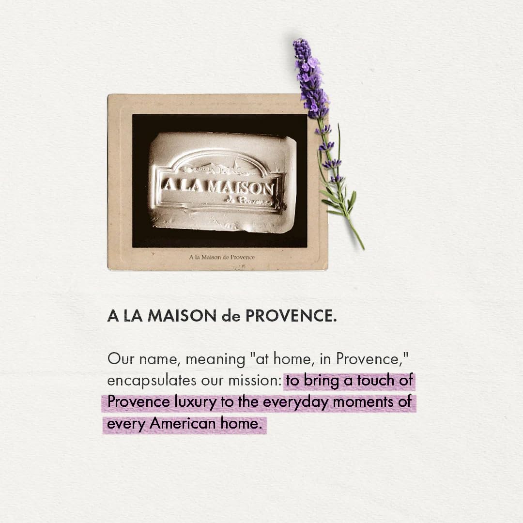 A LA MAISON Sweet Almond Bar Soap - Triple French Milled Natural Moisturizing Hand Soap Bar (4 Bars of Soap, 3.5 oz)