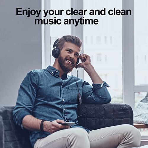 Smof Upgraded Ground Loop Noise Isolator, Noise Filter for Car Audio/Home Stereo System (Eliminate The Buzzing Noise Completely) with 3.5mm Audio Cable, Black