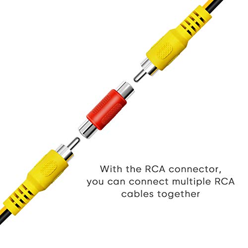 Pixelman Backup Camera Video Cable,19.6ft Double Shielded Car Rear View Camera RCA Extension Cord, Back Up Rearview Reverse Cam RCA Cable AV Connector Adapter Wire for SUV RV Pickup Truck
