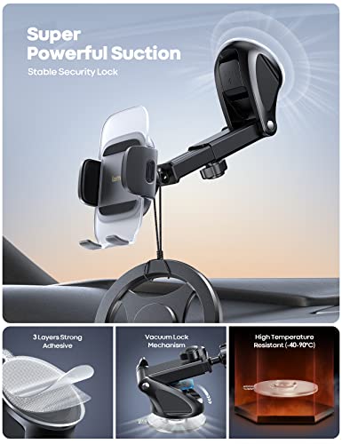 Lamicall Car Suction Cup Phone Holder & Cell Phone Stand