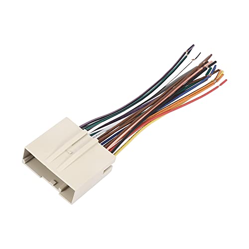 ACROPIX Car CD Player Wiring Harness Speaker Wire Adapter Fit for Ford Explorer White