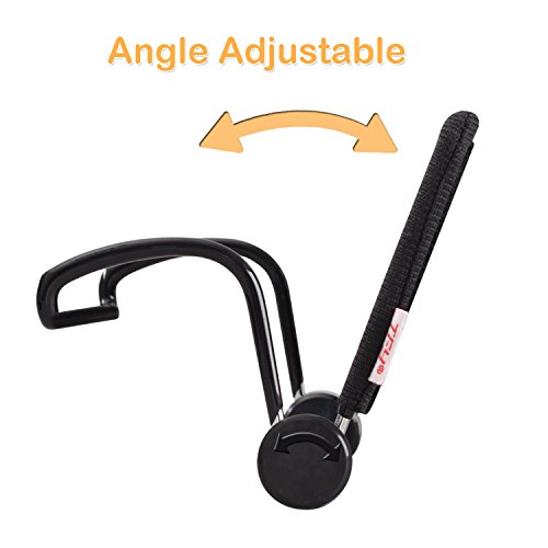 TFY Universal Car Headrest Mount Holder with Angle- Adjustable Holding Clamp for 7-9 Inch Swivel Screen Portable DVD Players, Black