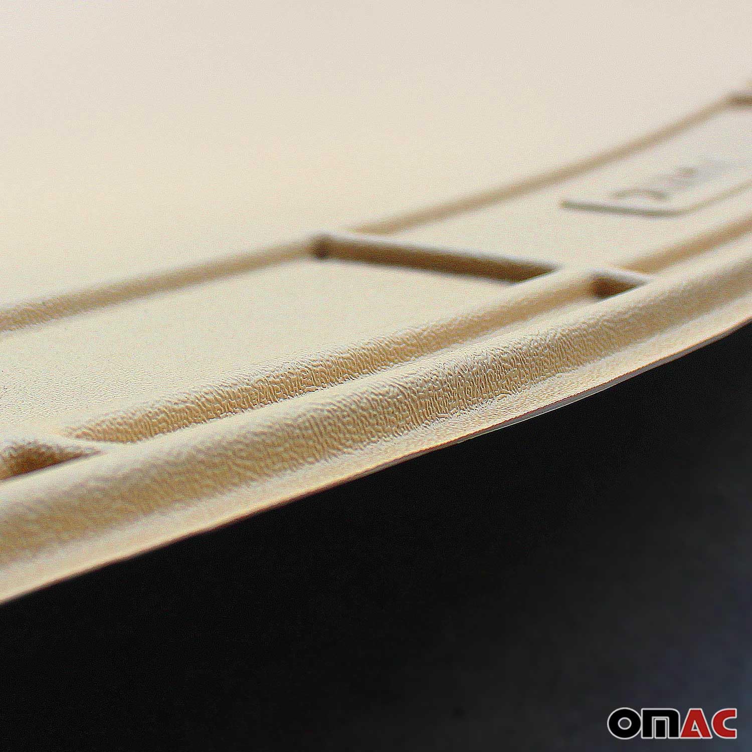 OMAC Under The Sink Mat, Trimmable, Waterproof, Raised Edge Cabinet Liner Protector for Kitchen and Bathroom, 34.64 by 22.44 inches, Beige