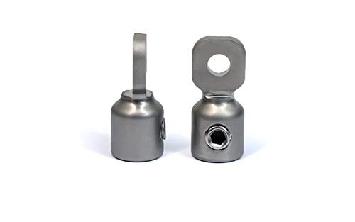 KnuKonceptz 0 Gauge Set Screw Ring Terminal Pair with Heat Shrink
