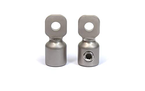 KnuKonceptz 0 Gauge Set Screw Ring Terminal Pair with Heat Shrink