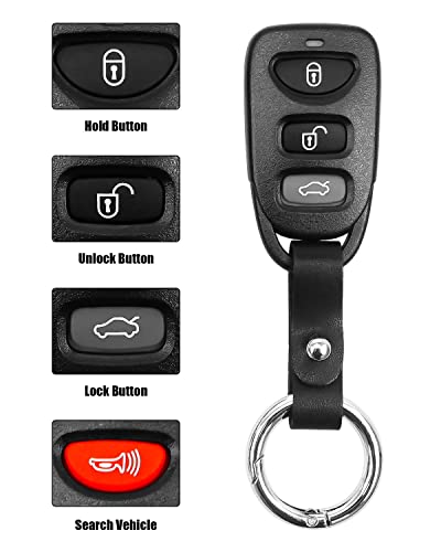 EMIHO Car Key Fob Fit for Hyundai Sonata 2011-2015, Keyless Entry Remote Replace 95430-3Q000 95430-3Q001, FCC ID:OSLOKA-950T, 2 Pack