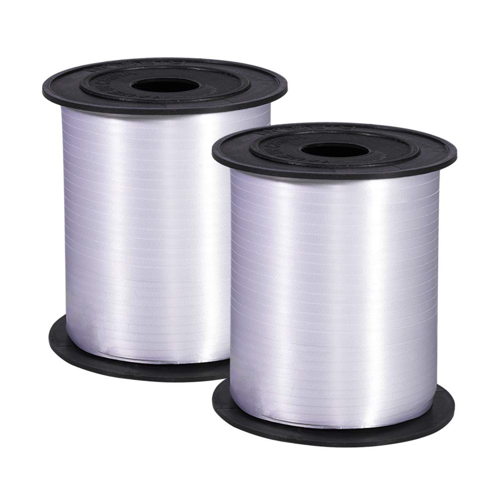 Molshine 3/16 inch x 500Yards (250yd/roll) Smooth Balloon Ribbon, Crimped Curling Balloon String Roll for DIY Holiday Venue Party Wedding Decoration, Gift Packaging -2Pack