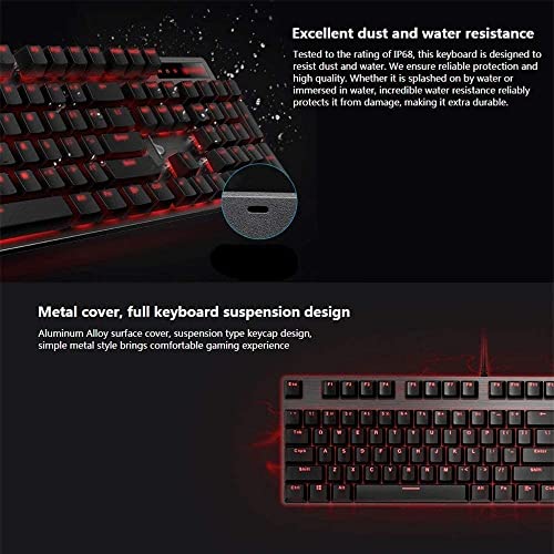 Gaming Keyboard USB Wired Backlit Keyboard LED Gaming Keyboard Mouse Set for Laptop PC Computer Game and Work