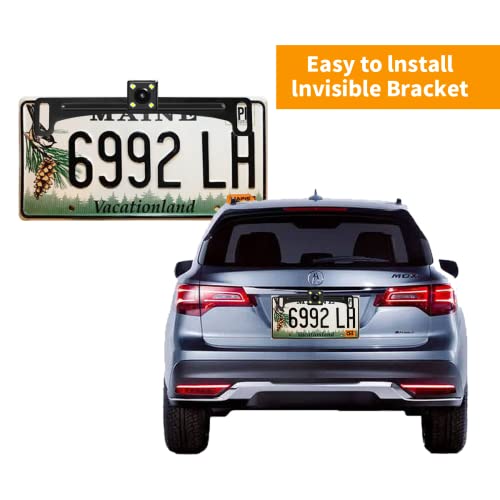 Universal Reverse Camera Metal Bracket, Backup Camera Bracket for Dash Cam Mirror Camera Kit, Stable Car Rear View Camera License Plate Bracket Mount Only for US License Plate