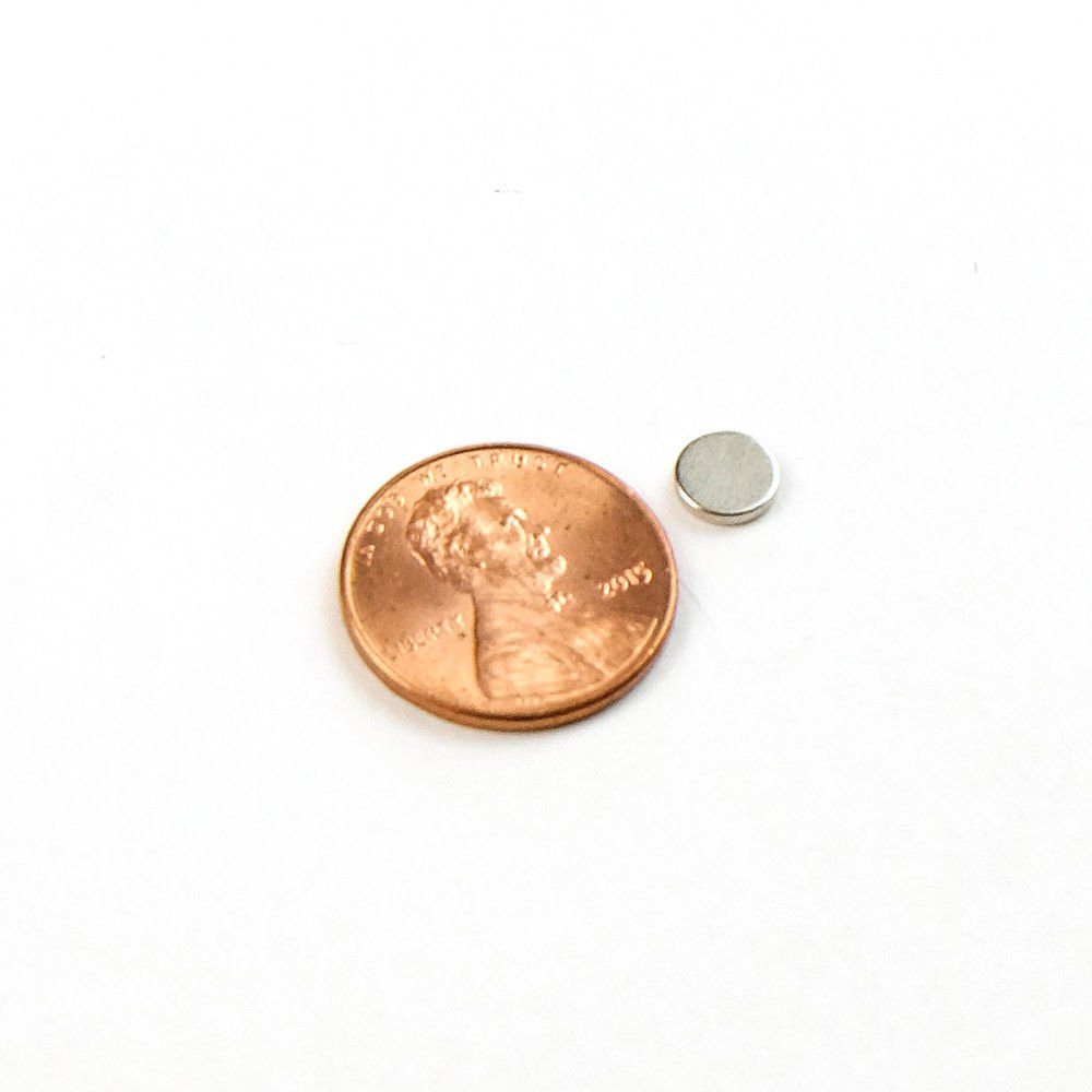 Thin 6x1mm Round Disc Magnets - Miniature Holder Sticker Magnetic Fastener Craft Scrapbooking Tool Circular Slim Magnet Disk (100 Pack)