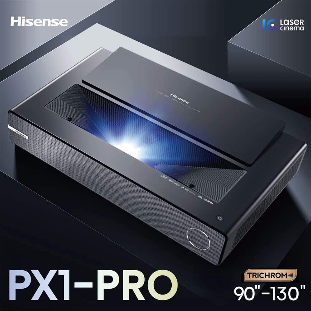 Hisense PX1-PRO 90-130" Ultra Short Throw 4K HDR Laser Projector 2200 LM with Android TV Cord Cutting Bundle with DIRECTV Stream Device Quad-Core 4K Android TV Wireless Streaming Media Player